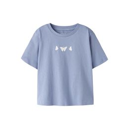 name it M&auml;dchen T-Shirt &raquo;NMFFUTIA SS NREG TOP BOX&laquo; blau 92