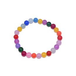 Firetti Damen Armband &raquo;Schmuck Geschenk Armschmuck Armkette Edelstein Farbstein Achat&laquo; Made in Germany - mit Achat bunt 18, Silikon Stein
