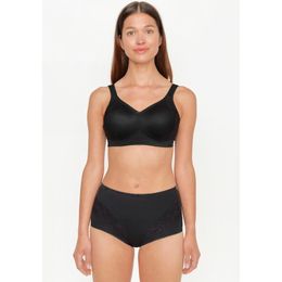 SuSa Minimizer-BH &raquo;London&laquo; vorgeformte Cups, Spitze, blickdicht, elastisch schwarz 85, Cup H Minimizer-BH