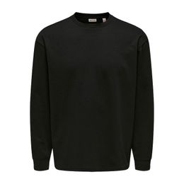 Only & Sons Only & Sons Herren ONLY & SONS T-Shirt &raquo;ONSCASPIAN AIRLFEX RLX LS TEE NOOS&laquo; Baumwollmischung, relaxed fit schwarz L