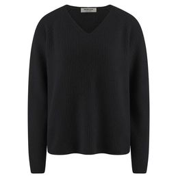 Peter Hahn - V-Pullover aus 100% Kaschmir, schwarz, Gr. 46 / L - Kaschmir