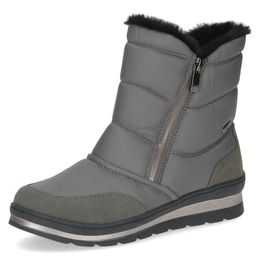 Caprice Damen Snowboots , Keilabsatz, Outdoorboots, Kurzstiefel mit Fellimitat am Schaftrand 39