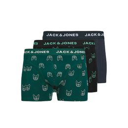 Jack & Jones Jack & Jones Herren Trunk &raquo;JACDENIM DOG TRUNKS 3 PACK NOOS&laquo; Packung, 3 Stk. Baumwollmischung, elastischer Bund bunt L, 3 Stk.