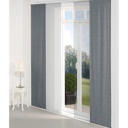 WIRTH Schiebegardine &raquo;Torbole&laquo; Paneelwagen 1 Stk. tlg. blau Jacquard, Baumwolle, Polyester 175cm, Paneelwagen, 60cm