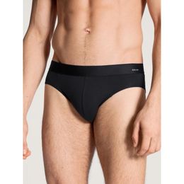 Calida Herren Calida Slip &raquo;Cotton Code&laquo; Baumwoll-Mix, elastisch, ohne Eingriff, Single Jersey, weich schwarz M (50)