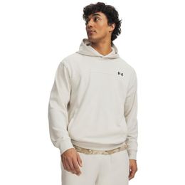 Under Armour Herren Kapuzensweatshirt &raquo;UA RIVAL LW HOODIE&laquo;, f&uuml;r Sportmode und Freizeit, aus leichtem French-Terry beige XXL
