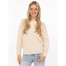 Zwillingsherz Damen Strickpullover &raquo;"Zopfstrick"&laquo; Rundhalsausschnitt, Zopfstrick, Langarm L/XL