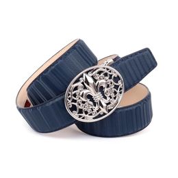 Anthoni Crown Damen Lederg&uuml;rtel blau 105