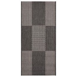 ANDIAMO Teppich &raquo;ARIZONA1&laquo; rechteckig 5 mm H&ouml;he Flachgewebe, kariertes Muster, In- und Outdoor geeignet, wetterfest grau Kunstfaser B : 67cm 1 Stk., 5mm, L: 