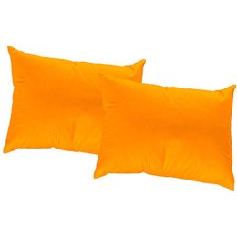 WIRTH Dekokissen &raquo;Janine&laquo; Kissenh&uuml;lle ohne F&uuml;llung, 2 St&uuml;ck orange Polyester B/L: 40cm x 40cm, 2 Stk.