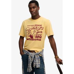 Superdry Herren Rundhalsshirt &raquo;ROADSIDE TRADE LOOSE TEE&laquo; Loose Fit, aus Baumwolle und Single Jersey, mit Druck, pflegeleicht S