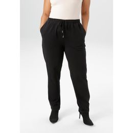 Aniston Plus Damen Aniston PLUS Schlupfhose aus weicher Jersey-Qualit&auml;t schwarz 54, N-Gr