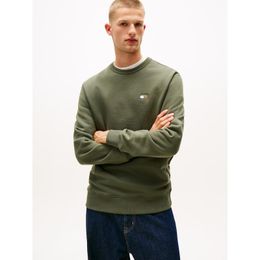 Tommy Jeans Herren Sweatshirt &raquo;TJM REG BADGE CREW EXT&laquo;, Mit Rundhalsausschnitt gr&uuml;n S