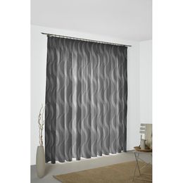 WIRTH Vorhang &raquo;Lupara&laquo; Multifunktionsband 1 Stk. tlg. grau Jacquard, Baumwolle, Polyester 145cm, Multifunktionsband, 132cm