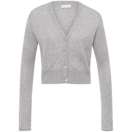 Peter Hahn - Strickjacke aus 100% Kaschmir, grau, Gr. 36 / S - Kaschmir