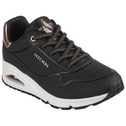 Skechers Damen Slip-On Sneaker &raquo;UNO SHIMMER AWAY&laquo; Slipper, Freizeitschuh, Plateausneaker mit modischem Keilabsatz schwarz 36