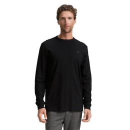 Tom Tailor Herren Tom Tailor Langarmshirt mit Logo Stickerei schwarz XXL