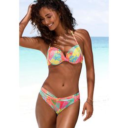 s.Oliver Damen s.Oliver Bikini-Hose &raquo;Yana&laquo; mit stylischem Bl&auml;tterdruck bunt 34, N-Gr