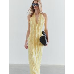 Trendyol Kleid Damen Gr&ouml;&szlig;e 38 hellgelb Sommerkleid