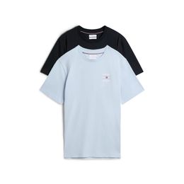 Tommy Hilfiger Herren T-Shirt &raquo;2 PACK CHEST GRAPHIC REG TEES&laquo; 2 blau S