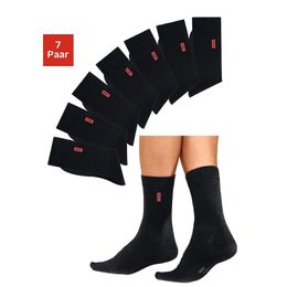H.I.S. H.I.S Herren Basicsocken &raquo;Herren Business Alltagssocken, Arbeit, B&uuml;ro, Reisen&laquo; Packung, 7 Paar tlg. in angenehmer Baumwollqualit&auml;t schwarz 43-46