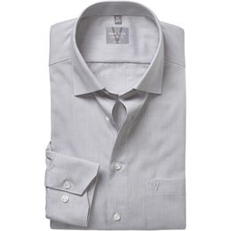 MARVELIS Herren MARVELIS Langarmhemd Businesshemd, comfort fit, New-Kentkragen grau 41, N-Gr