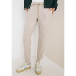 Cecil Damen Schlupfhose &raquo;Style Tracey&laquo; mir feinem Streifenmuster und elastischem Bund mit Tunnelzug beige M (40), L&auml;nge 28
