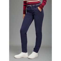 Kangaroos Damen Kangaroos Chinohose in schmaler Form, mit Kordel zu binden blau 36, N-Gr