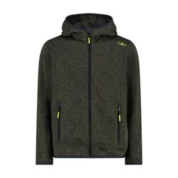 CMP Jungen CMP Strickfleecejacke &raquo;KID JACKET FIXED HOOD&laquo; mit Kapuze wasserabweisend, windabweisend, mit Kapuze, w&auml;rmeisolierend gr&uuml;n 110