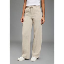 Kangaroos Damen Kangaroos Palazzohose weite Musselinhose, Bindeband am Bund, mit Schlitzen am Beinabschluss 40, N-Gr