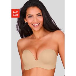 Lascana Multiway-BH &raquo;, BH ohne Tr&auml;ger, T-Shirt-BH, Tr&auml;gerloser BH, Push-up-BH&laquo; mit 3 Tragevarianten, gro&szlig;e Gr&ouml;&szlig;en, Sommer braun 70, Cup A Multiway-BH