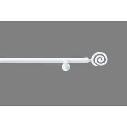 GOOD LIFE Vorhangstange &raquo;Espiral&laquo; &Oslash; 20 mm 1 l&auml;ufig-l&auml;ufig Fixma&szlig; wei&szlig; Metall B/L: 120cm &Oslash; 20mm, 1 l&auml;ufig