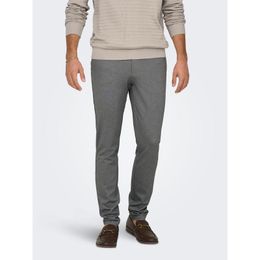 Only & Sons Only & Sons Herren ONLY & SONS Chinos &raquo;ONSMARK SLIM DITSY 020934 PANT NOOS&laquo; Viskosemischung, slim fit grau 33, L&auml;nge 30