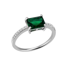 Firetti Damen Fingerring &raquo;Schmuck Geschenk Silber 925 Silberring Cocktailring gr&uuml;n&laquo; mit Glasstein, Zirkonia (synth.) gr&uuml;n 52, Silber 925 (