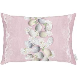 Apelt Dekokissen &raquo;6411&laquo; Kissenh&uuml;lle mit F&uuml;llung, 1 St&uuml;ck rosa Baumwolle, Polyester B/L: 35cm x 50cm, 1 Stk.