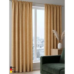 WIRTH Vorhang &raquo;Trondheim B&laquo; Kr&auml;uselband 1 Stk. tlg. nach Ma&szlig; beige Chenille, Polyacryl 225cm, Kr&auml;uselband, 131cm