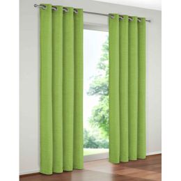 WIRTH Vorhang &raquo;Holmsund 288g/qm&laquo; &Ouml;sen 1 Stk. tlg. gr&uuml;n Chenille, Polyacryl 160cm, &Ouml;sen, 172cm