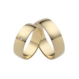 Firetti Unisex Trauring &raquo;Schmuck Geschenk Gold Hochzeit Ehering Trauring "LIEBE"&laquo; Made in Germany, wahlweise mit oder ohne Brillant gold 16.5, 0,01 SI