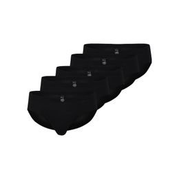 Bugatti Herren Bugatti Slip &raquo;Livorno&laquo; Packung, weich, basic, eng, atmungsaktiv, Baumwolle, mit Logo schwarz 8 (XXL)