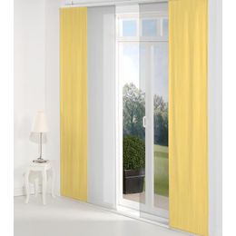 WIRTH Schiebegardine &raquo;LANGWASSER&laquo; Klettband 1 Stk. tlg. inkl. Beschwerungsstange gelb Jacquard, Polyacryl, Polyester 145cm, Klettband, 60cm