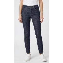 MAC Damen MAC Skinny-fit-Jeans &raquo;DREAM SKINNY&laquo; mit aufwendig gearbeiteten Details an den Taschen blau 42, L&auml;nge 34