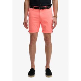 Superdry Herren Chinoshorts &raquo;PREMIUM REGULAR CHINO SHORT&laquo; aus Baumwollmischung mit Elasthan, Relaxed Fit, unifarben, knielang pink 28, N-Gr