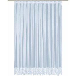 WIRTH Gardine &raquo;Elvira&laquo; Faltenband 1 Stk. tlg. gerader Store wei&szlig; Sabl&eacute;, Polyester 175cm, Faltenband, 750cm