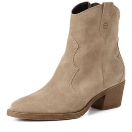 Tamaris Damen Cowboy Stiefelette Blockabsatz, Festival, Western-Boots mit modischen N&auml;hten 37