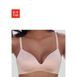 Lascana Damen Lascana Still-BH ohne B&uuml;gel, mit leicht wattierter Schale beige 95, Cup B