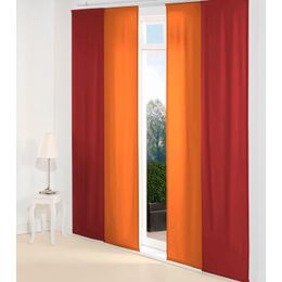 WIRTH Schiebegardine &raquo;Dim out&laquo; Paneelwagen 1 Stk. tlg. inkl. Beschwerungsstange rot Polyester 145cm, Paneelwagen, 60cm