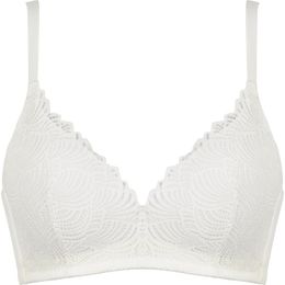 Naturana Damen B&uuml;gelloser BH &raquo;The Friday&laquo; 1 Stk. mit Spitze, feminin, bequem, weich, ohne B&uuml;gel, verstellbare Tr&auml;ger beige 90, Cup C