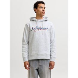 Jack & Jones Jack & Jones Herren Kapuzensweatshirt &raquo;JJTOM SWEAT HOOD&laquo;, Baumwollmischung, normal geschnitten grau XS