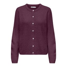 Only Damen Only Strickjacke &raquo;ONLSIMONI L/S O-NECK CARDIGAN KNT NOOS&laquo; Materialmix, relaxed fit lila XL