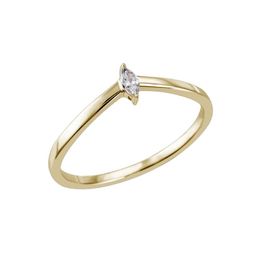 Firetti Damen Fingerring &raquo;Schmuck Geschenk Silber 925 Silberring Ring Navette gefasst glitzernd&laquo; mit Zirkonia (synth.) gold 56, Silber 925 (